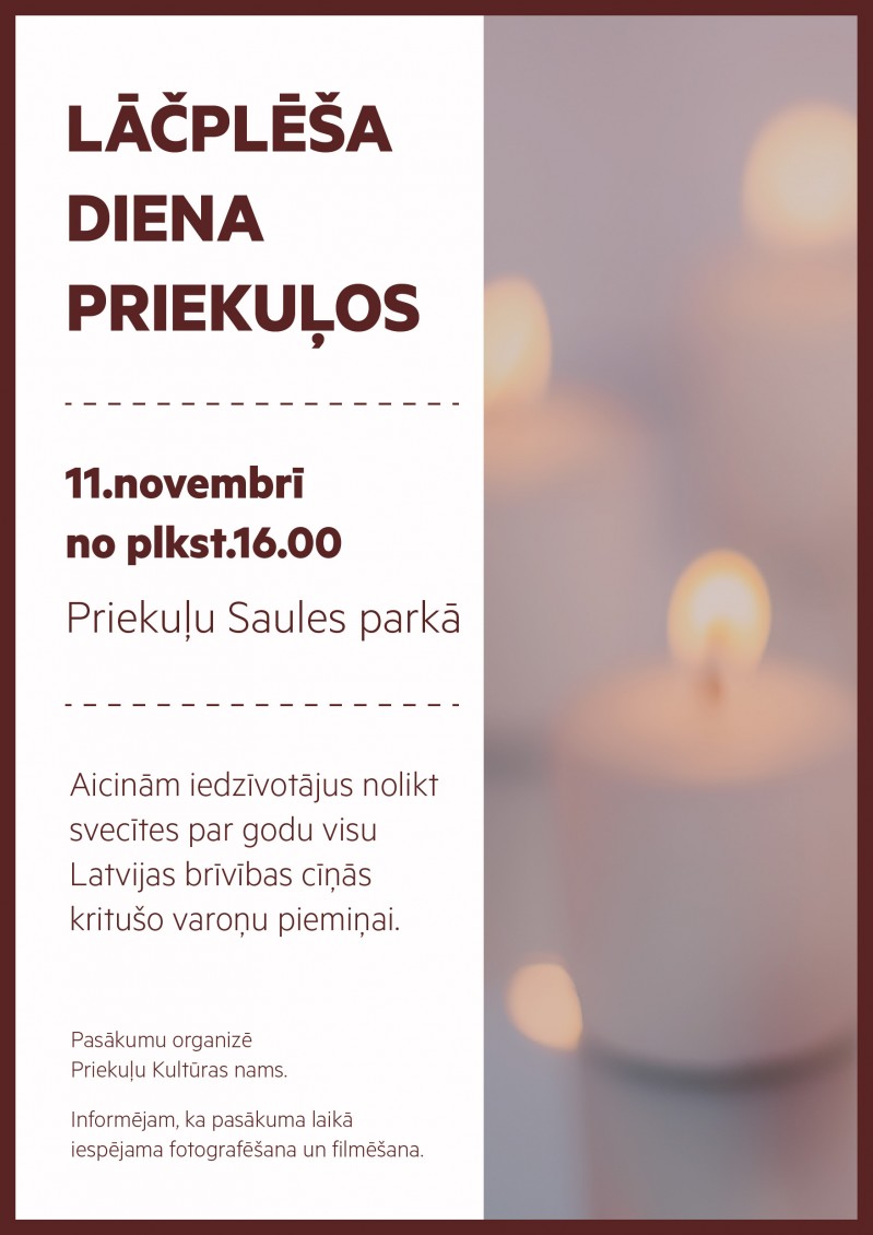 Lāčplēša diena Priekuļos - priekuli.lv