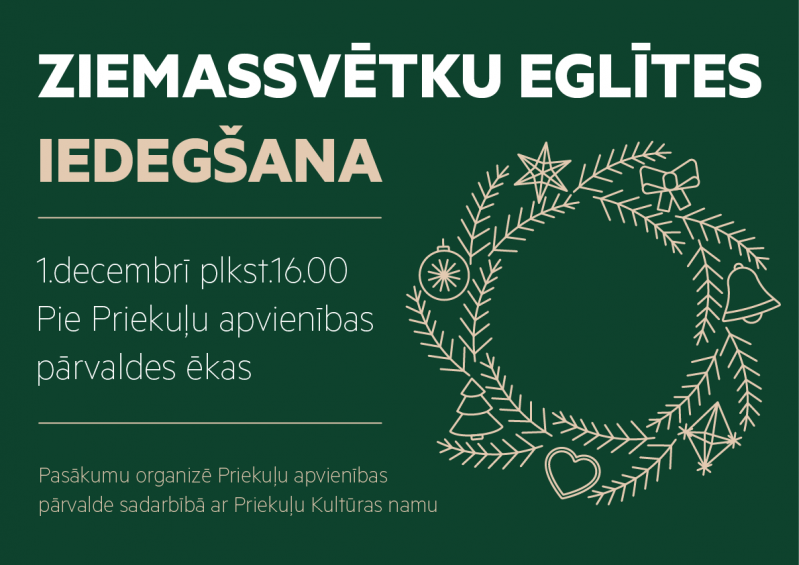 Priekuļu Ziemassvētku eglītes iedegšana - priekuli.lv