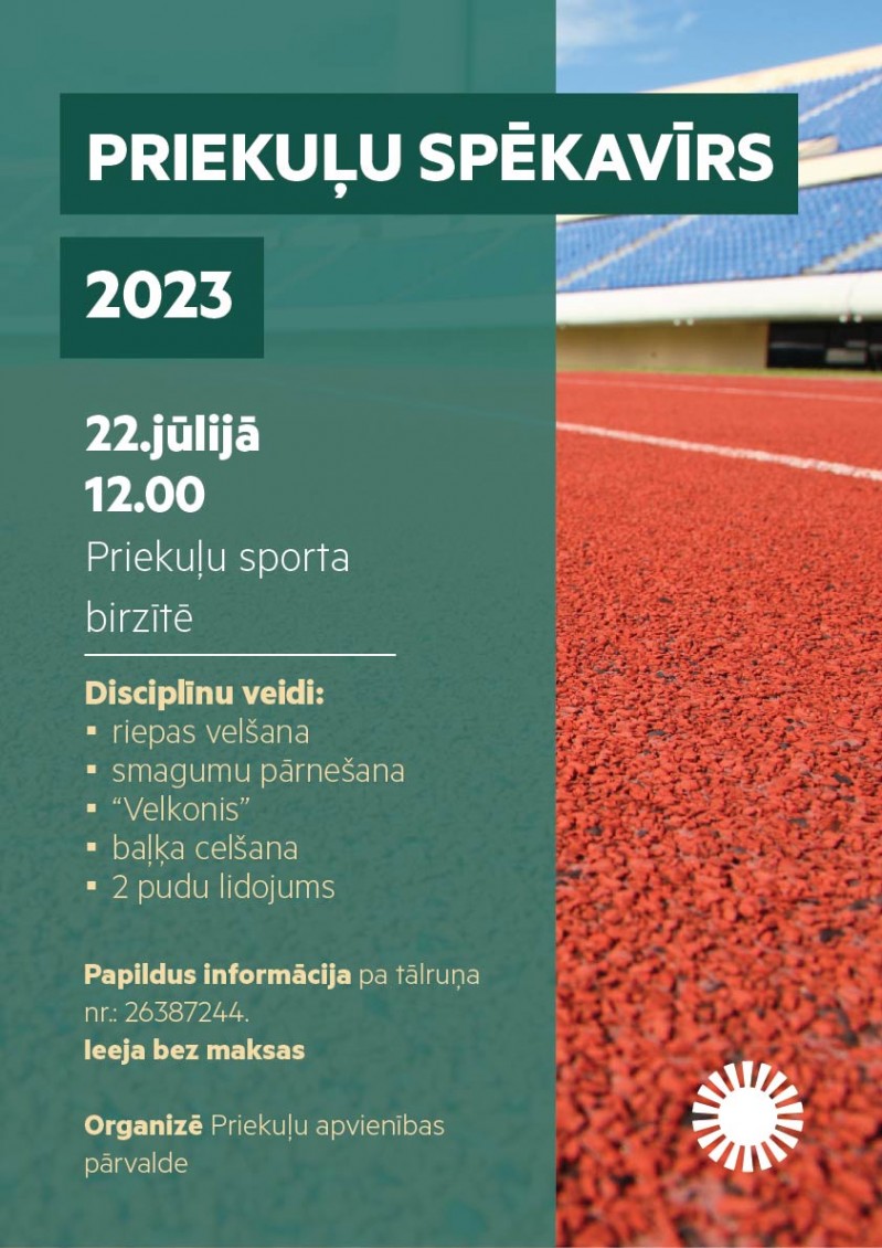 "Priekuļu spēkavīrs 2023" 22.jūlijā Priekuļu sporta birzītē - priekuli.lv