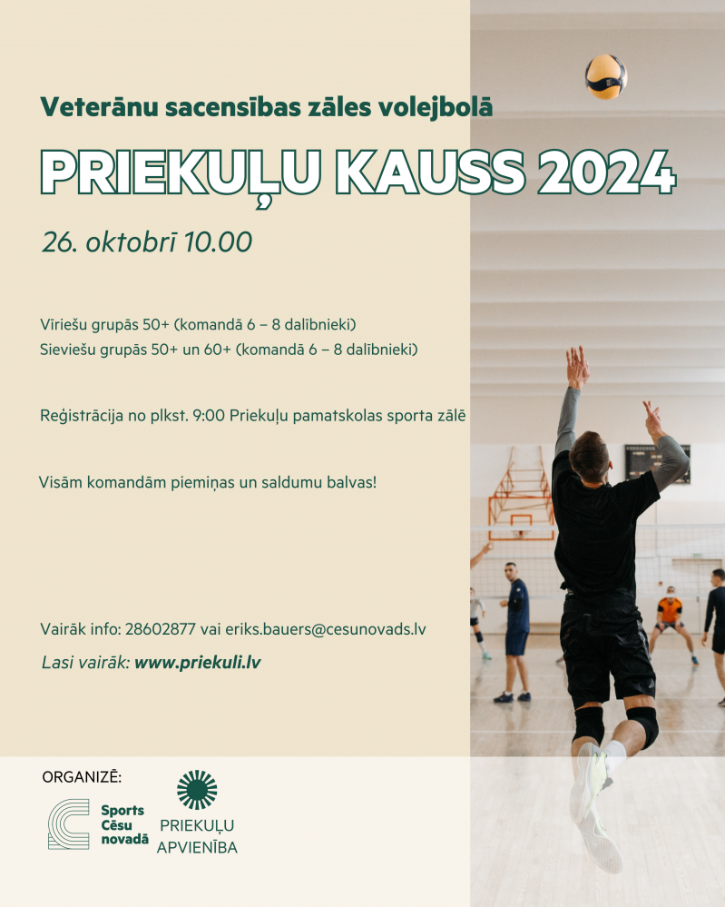 Veterānu kauss zāles volejbolā "Priekuļi 2024" - priekuli.lv